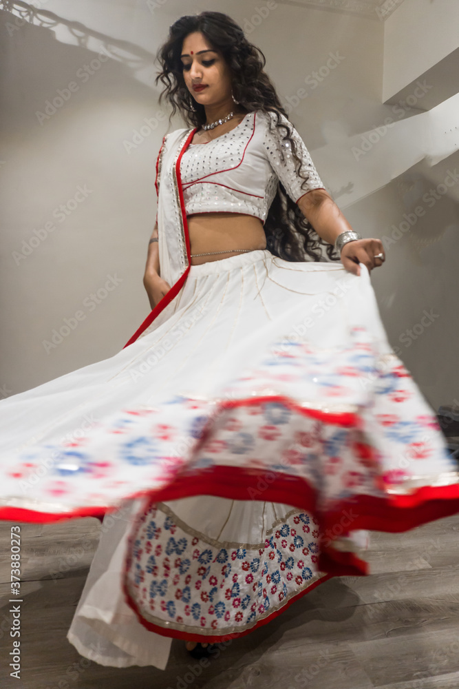 Indian Female Model in traditional Chaniya choli. Navratri is an Indian ...