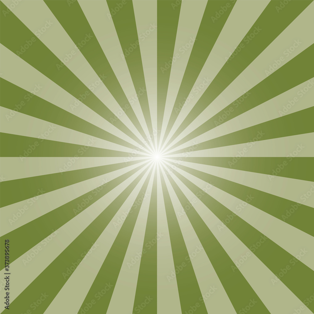 Green sunburst background template design. Rectangular recto backdrop ...