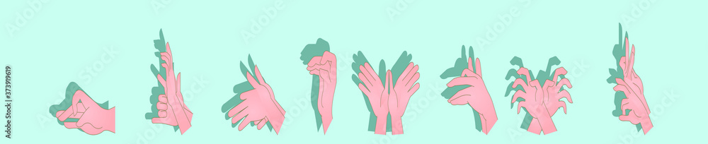 set of hands gesture like different animals imagination theatrical ...