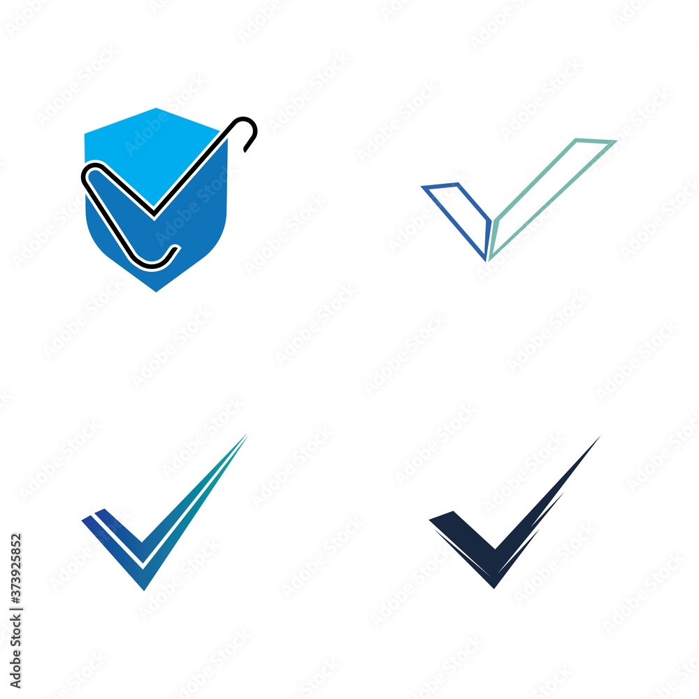 check mark logo, check business icon and symbol Stock Vector | Adobe Stock