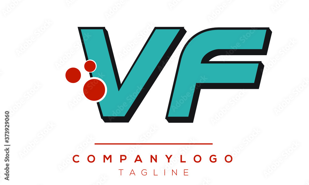 VF initials monogram letter text alphabet logo design Stock Vector ...