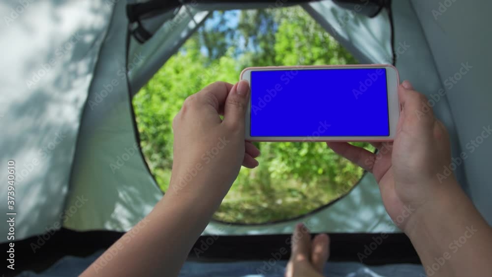 Closeup point of view 4k video shoot of two white female hands holding ...