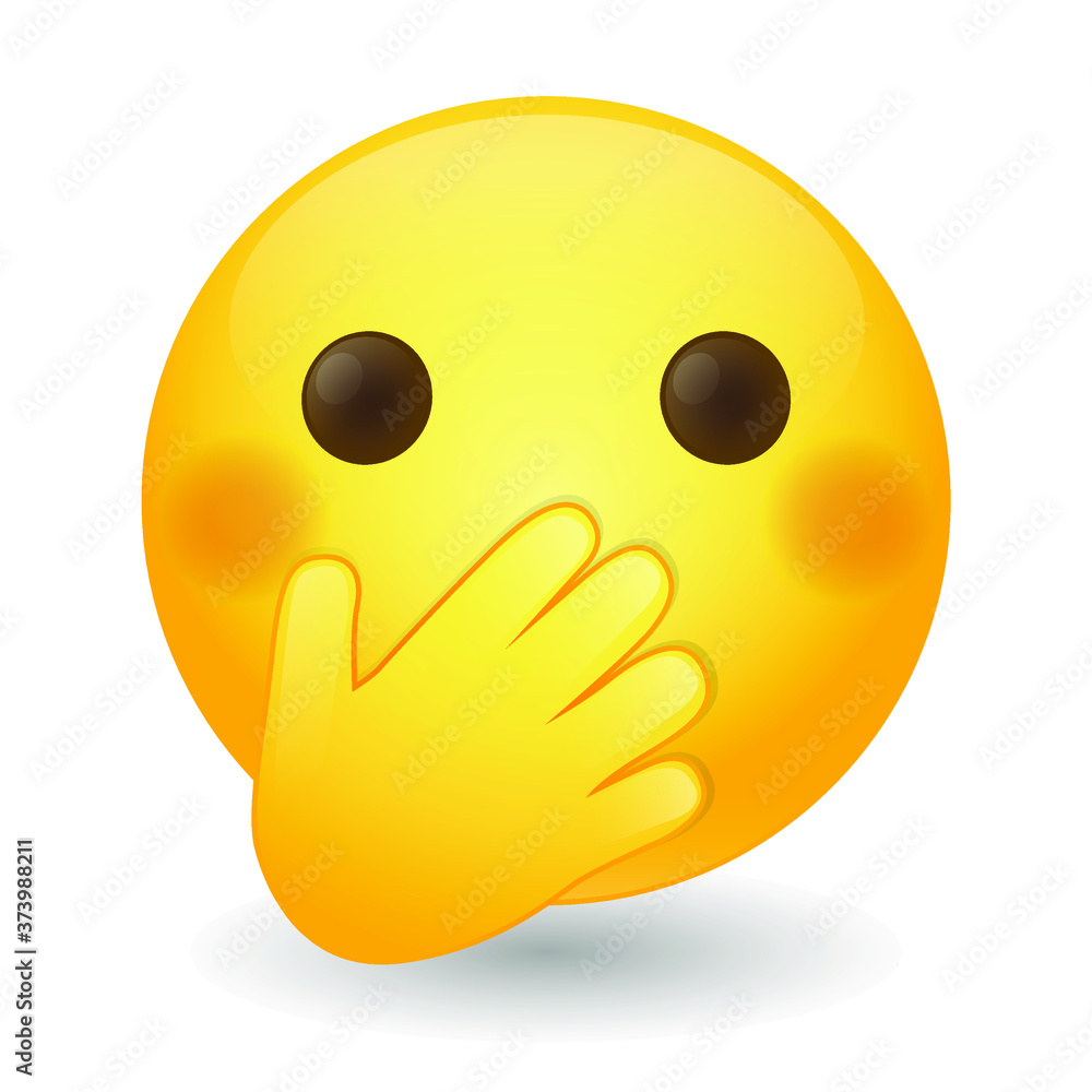 Hand Over Emoji Vector art illustration design. Emoticon expression ...