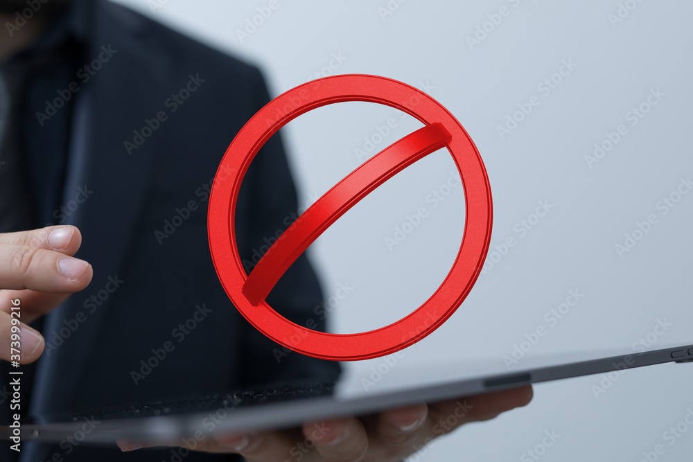 warning stop sign attention symbol Stock Photo | Adobe Stock
