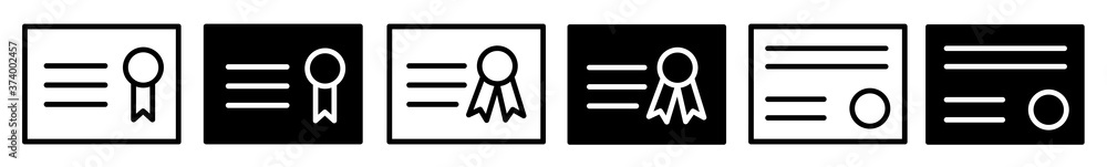 License Icon Black | Certificate Illustration | Licence Symbol ...
