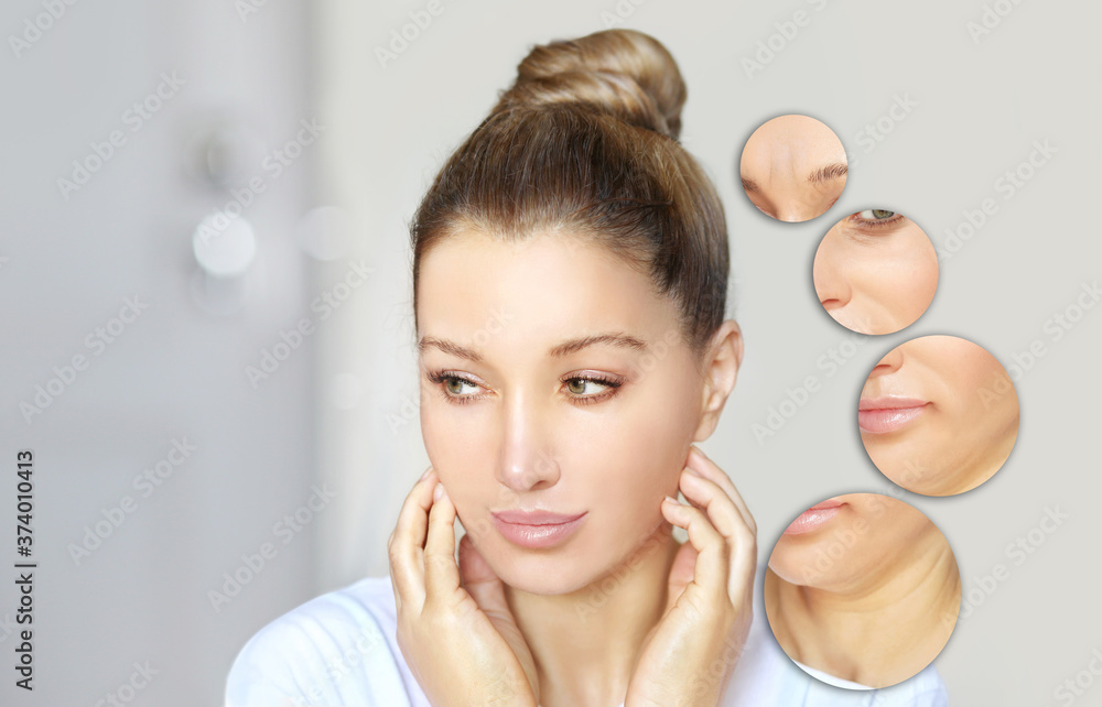 Effects of ageing,Frown/scowl lines ,Nasolabial folds,Neck ,Under eye ...