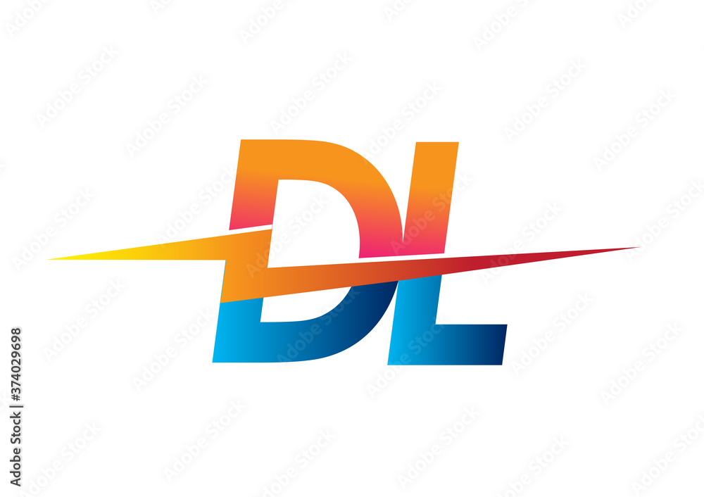 Letter DL logo with Lightning icon, letter combination Power Energy ...