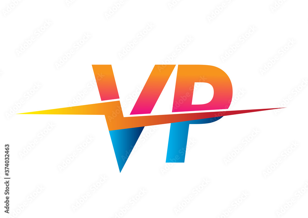 Letter VP logo with Lightning icon, letter combination Power Energy ...