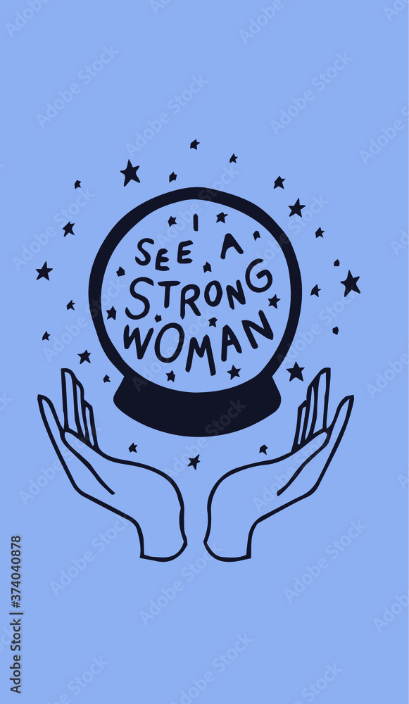i see a strong woman, background - template design for poster, banner ...