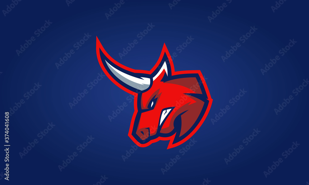 Bull Mascot Logo Vector Templates Stock Vector | Adobe Stock