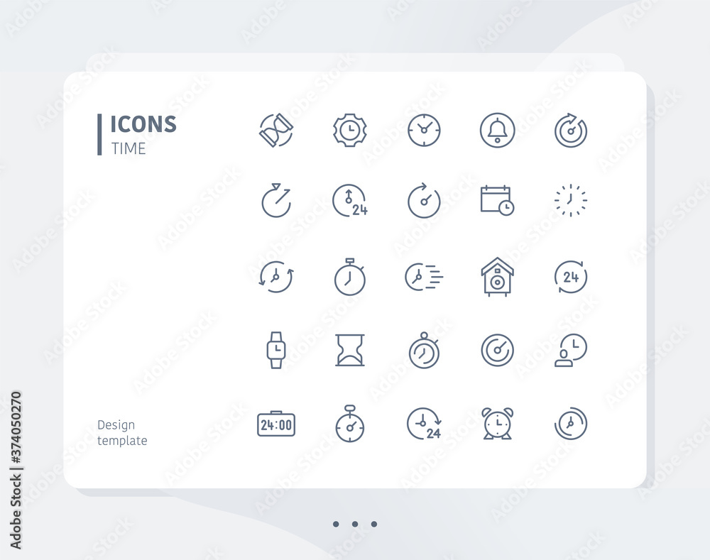 Time line icon set design template. flat design style minimal vector ...