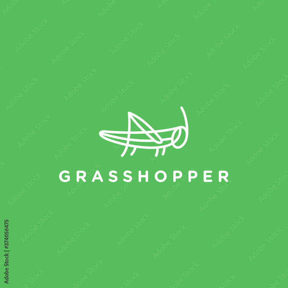 abstract grasshopper logo. grasshopper icon Stock Vector | Adobe Stock
