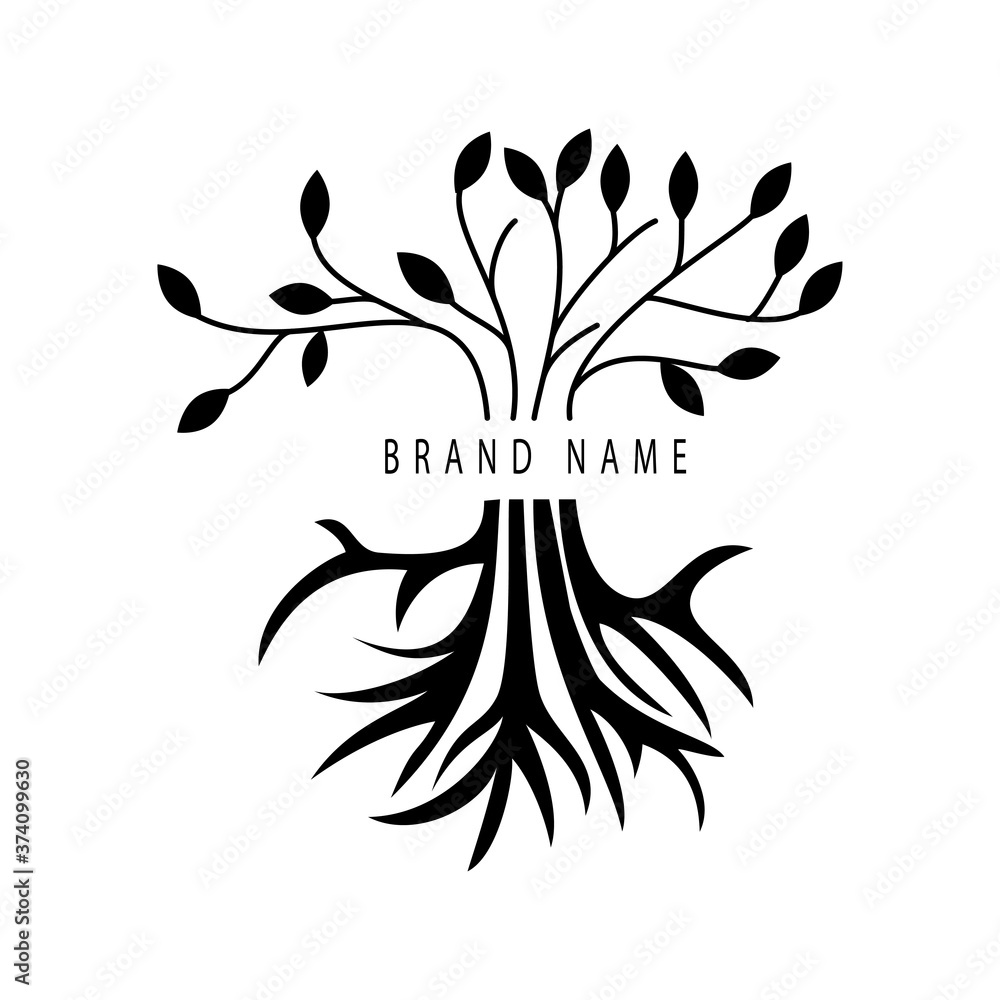 Nature Tree And Root Icons Vector, Logo Icons, Tree Icons, Template ...