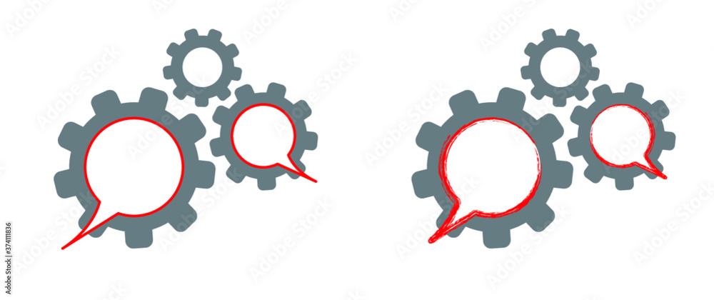 Cogwheels brain. Think big ideas. Gear mechanism settings tools ...