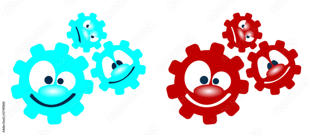 Cogwheels brain. Think big ideas. Gear mechanism settings tools ...