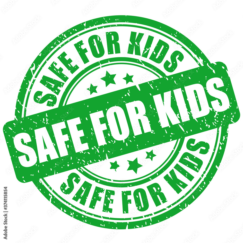 Safe for kids vector stamp Stock Vector | Adobe Stock