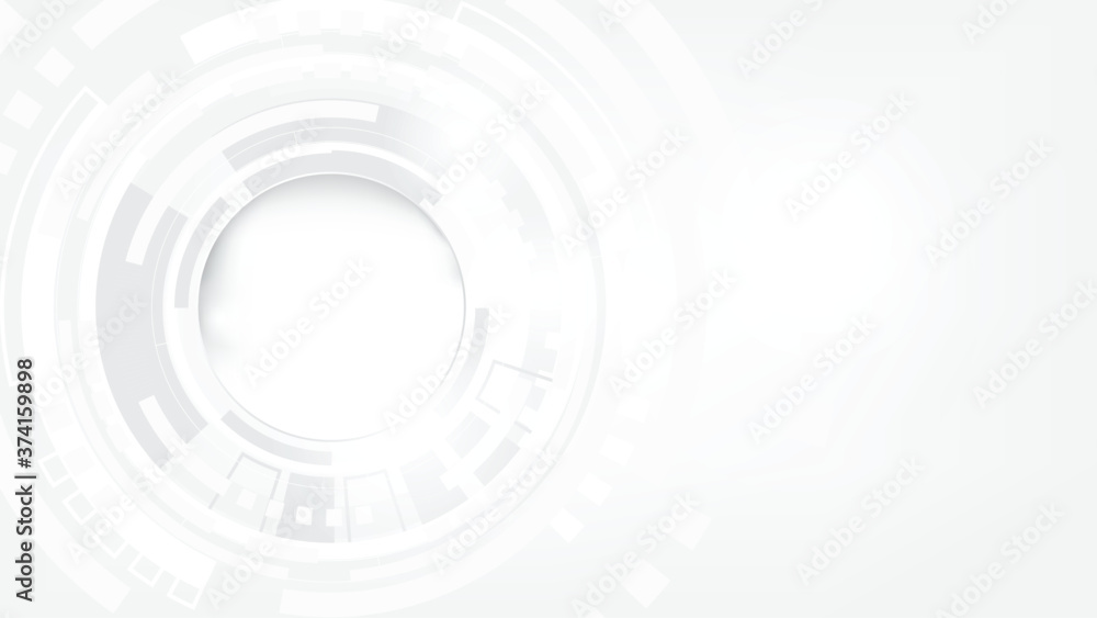 Grey white Abstract technology background,Hi tech digital connect ...
