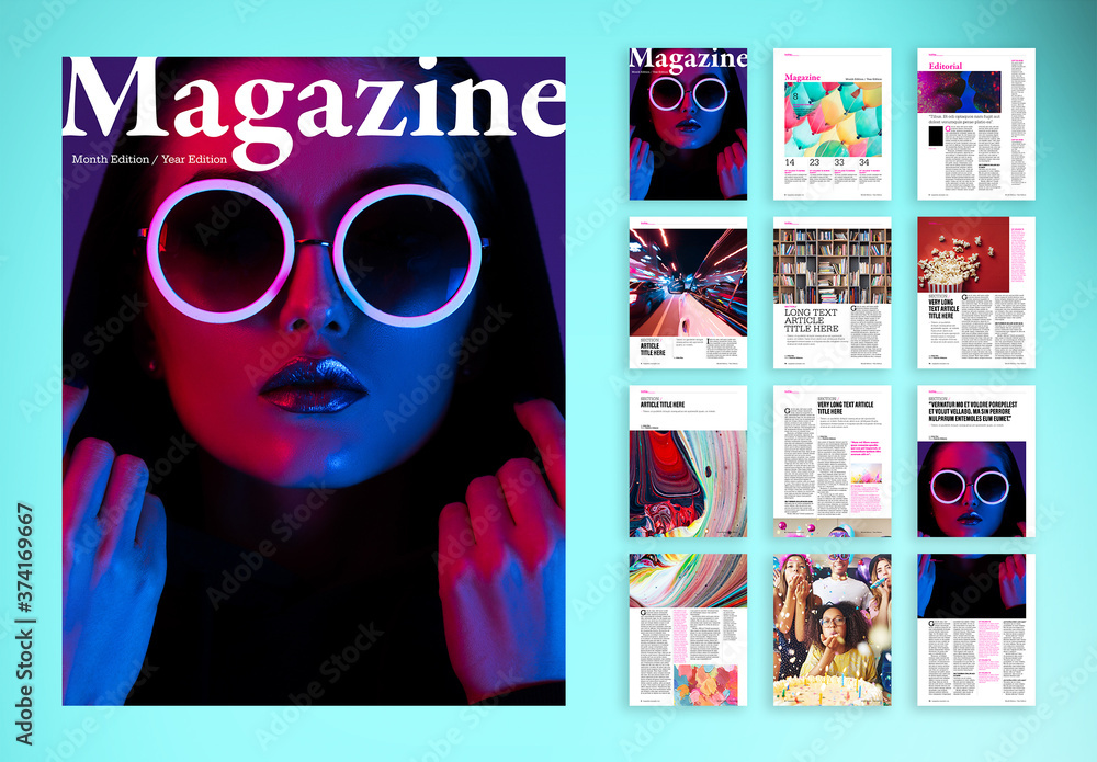 Innovation Magazine Layout Stock Template | Adobe Stock