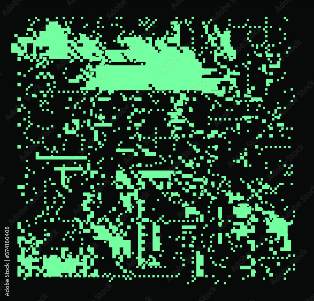 Abstract pixelated background with flickers and datamoshing effect ...
