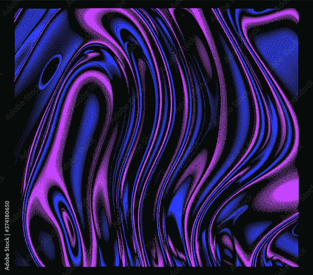 Abstract pixelated background with flickers and datamoshing effect ...