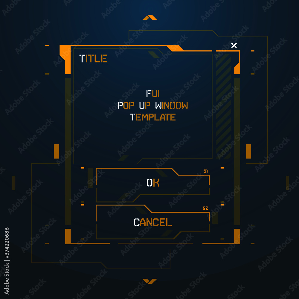 Fui Ui Sci Fi Futuristic Cyberpunk Style Vector Game Menu Interface