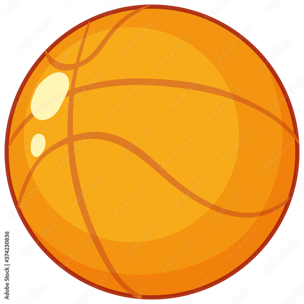 Basketball cartoon style isolated on white background Stock Vector ...