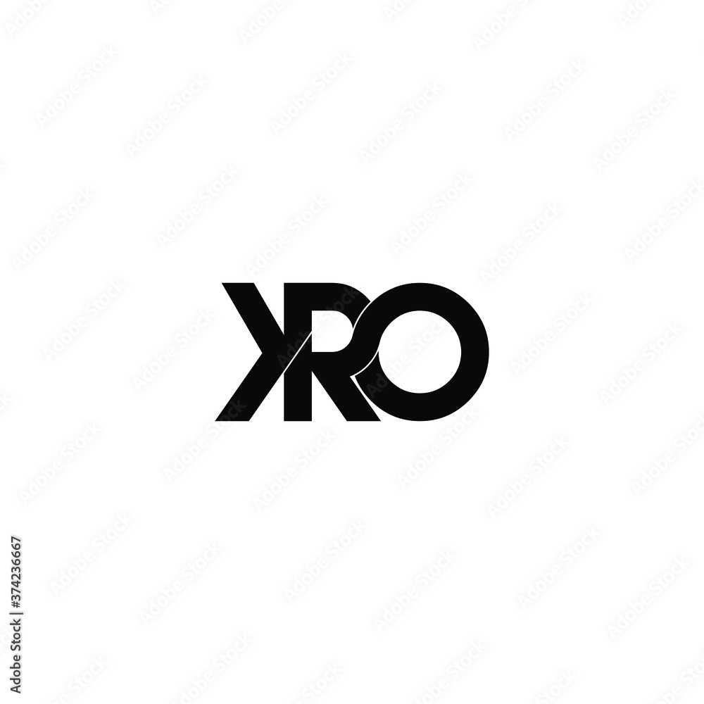 kro letter original monogram logo design Stock Vector | Adobe Stock