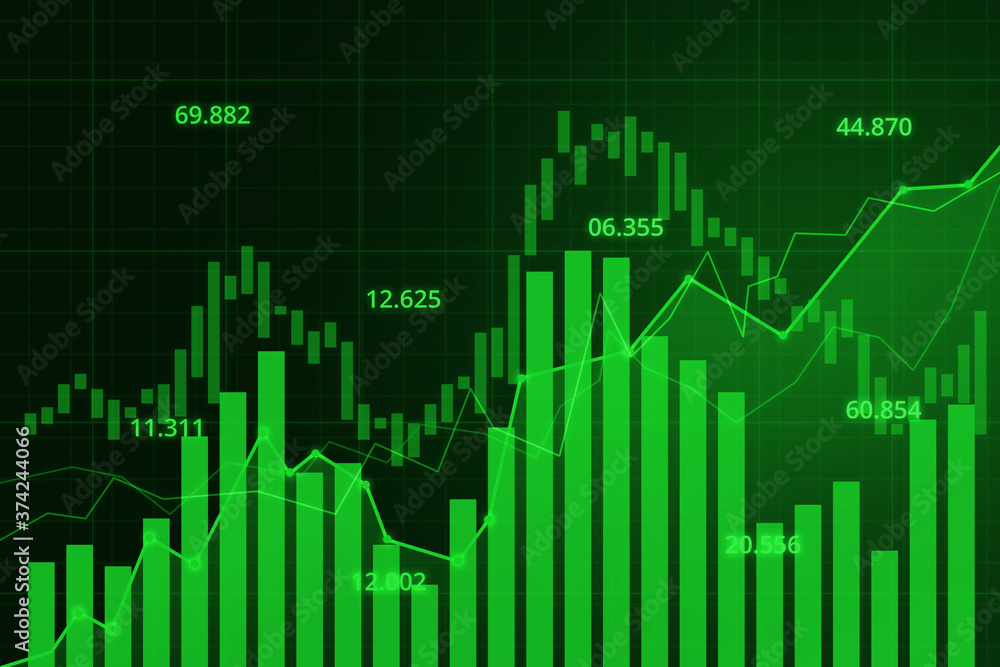Stock market crash economic graph with diagrams, business and financial ...
