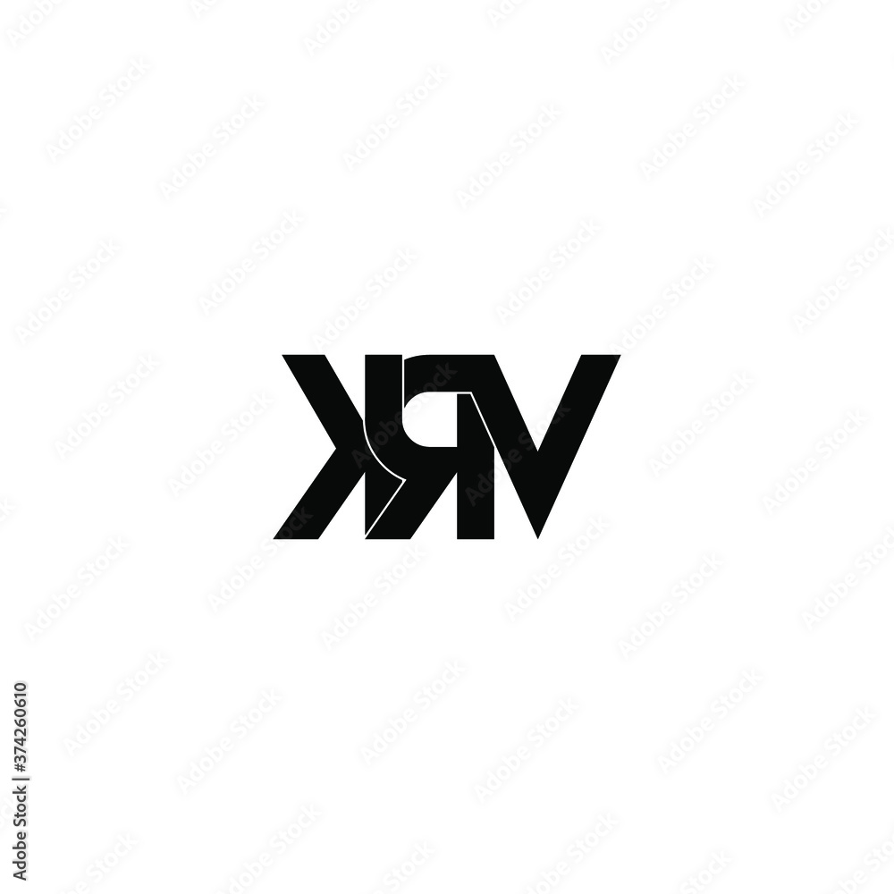 krv letter original monogram logo design Stock Vector | Adobe Stock