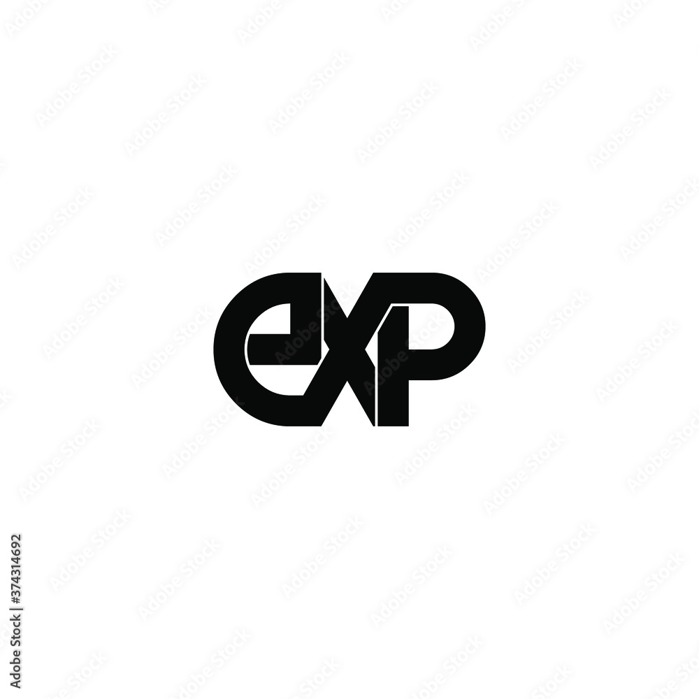 exp letter original monogram logo design Stock Vector | Adobe Stock