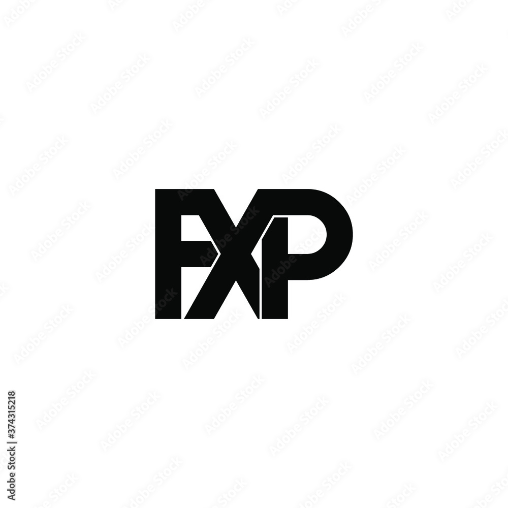 fxp letter original monogram logo design Stock Vector | Adobe Stock