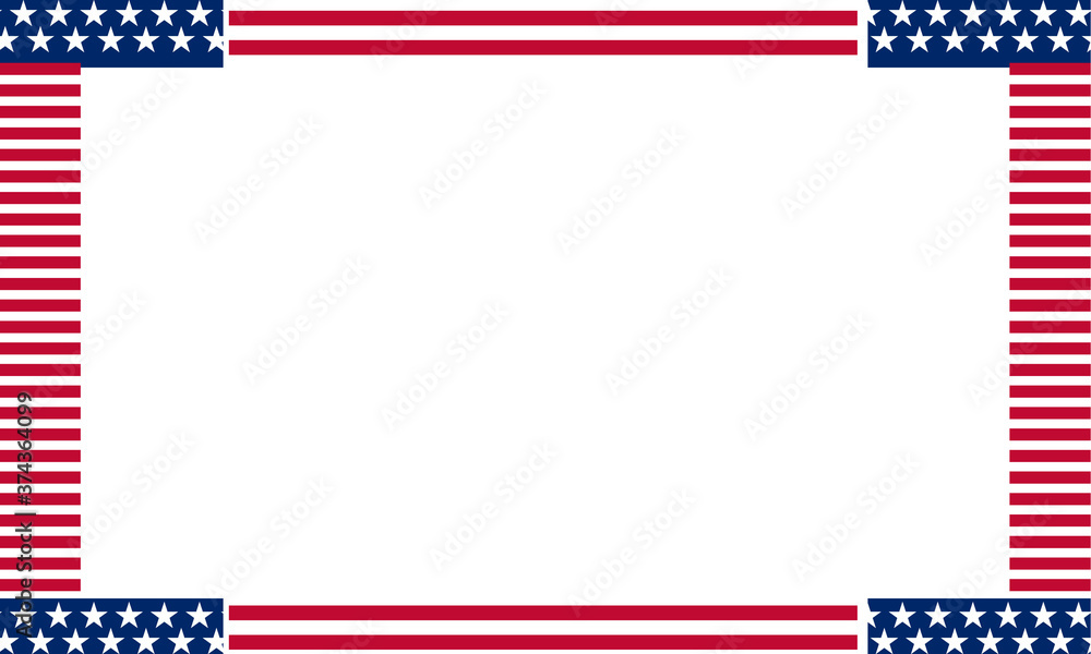usa flag border background Stock Vector | Adobe Stock