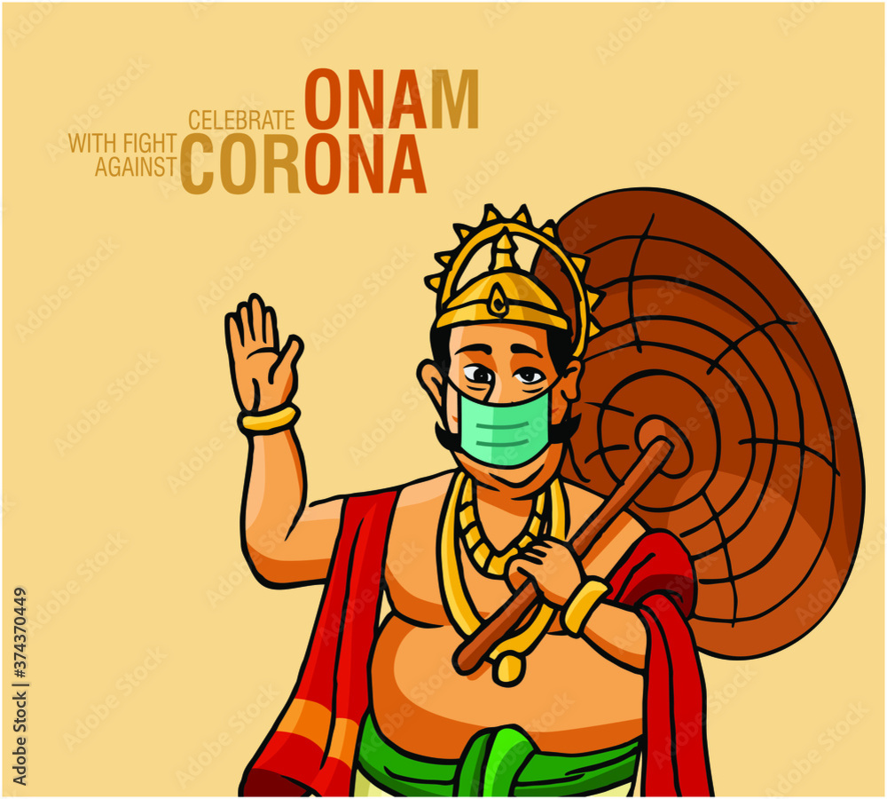 Kerala onam festival king Mahabali also known maveli wearing a medical ...