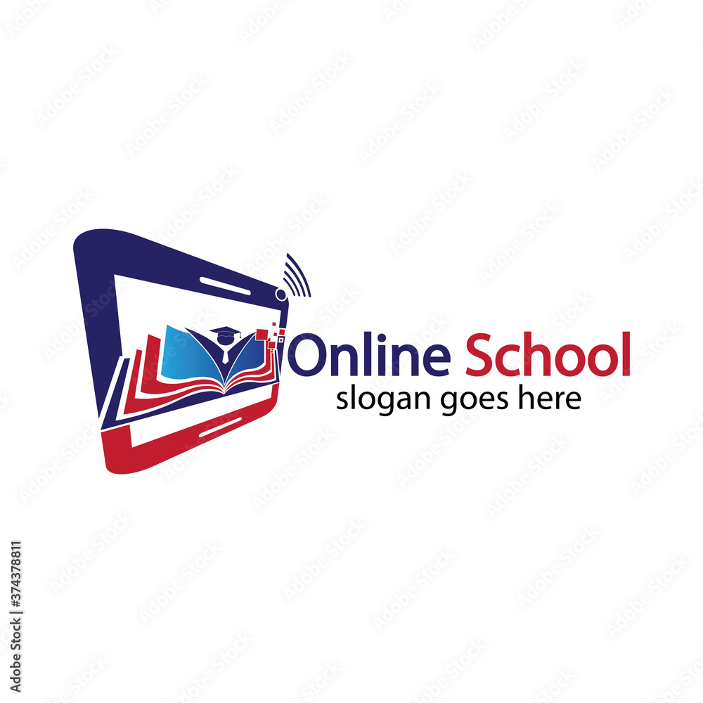 Online Education logo design template. Online course logo design ...
