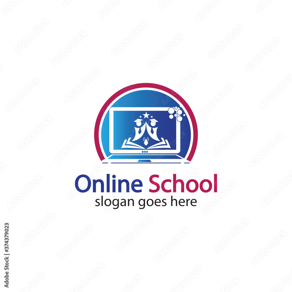 Online Education logo design template. Online course logo design ...