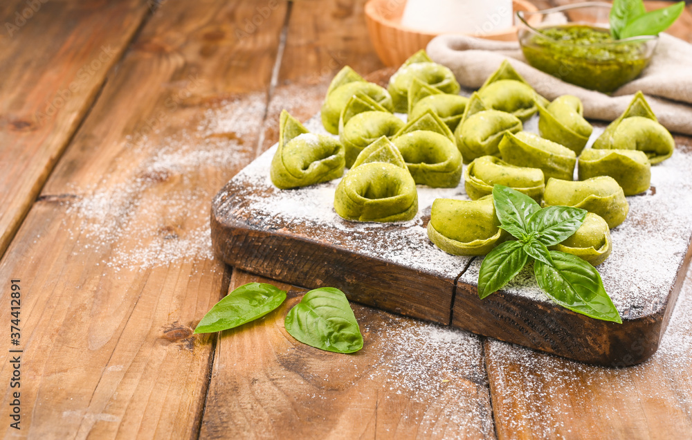 Tortellini e tortelloni typical dishes emilia italy. Food background ...