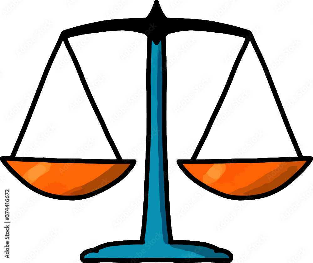 equal scales hand drawn Stock Vector | Adobe Stock