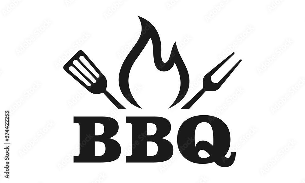 BBQ logo design vector Stock Vector | Adobe Stock