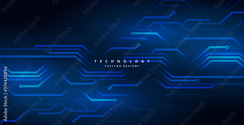 digital technology circuit lines diagram background design Stock Vector ...