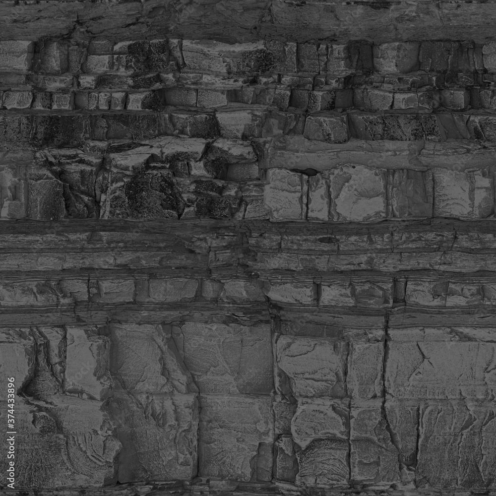Rock Cliff Glossy map, specular map texture, grayscale texture ...