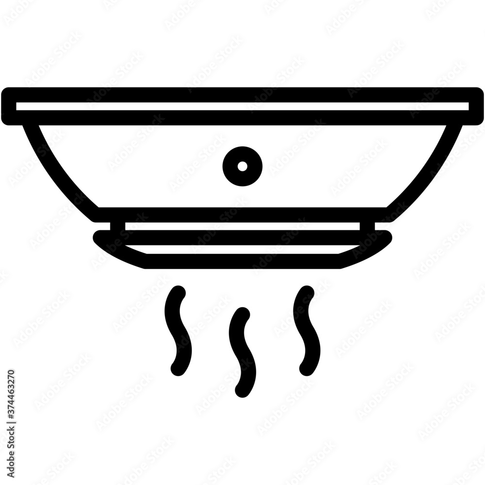 fire detector icon Stock Vector | Adobe Stock