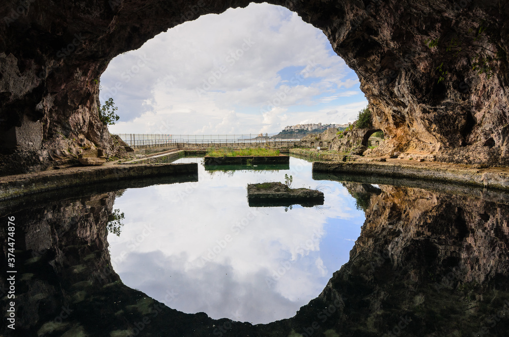 Grotta Di Sperlonga - A huge cave with the remains of a pool and a ...