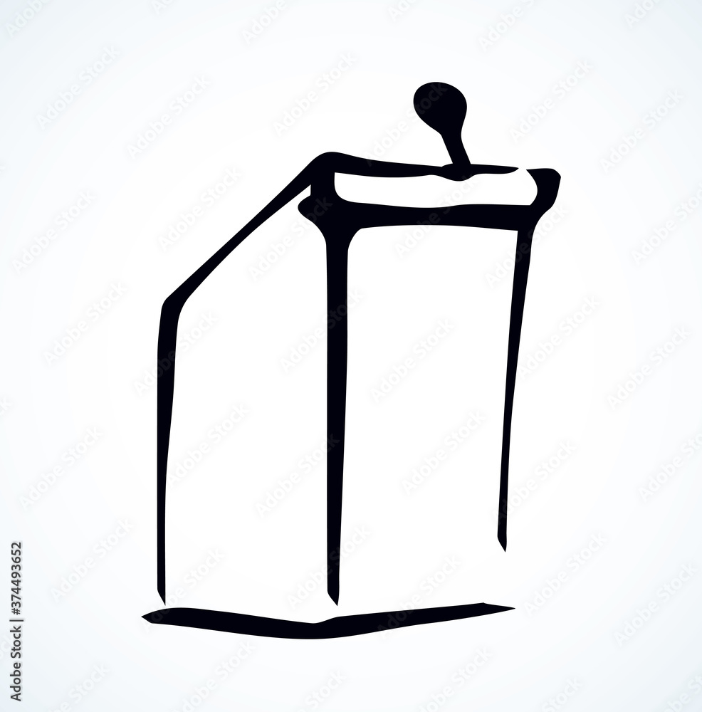 Pulpit with microphone. Vector drawing Stock Vector | Adobe Stock