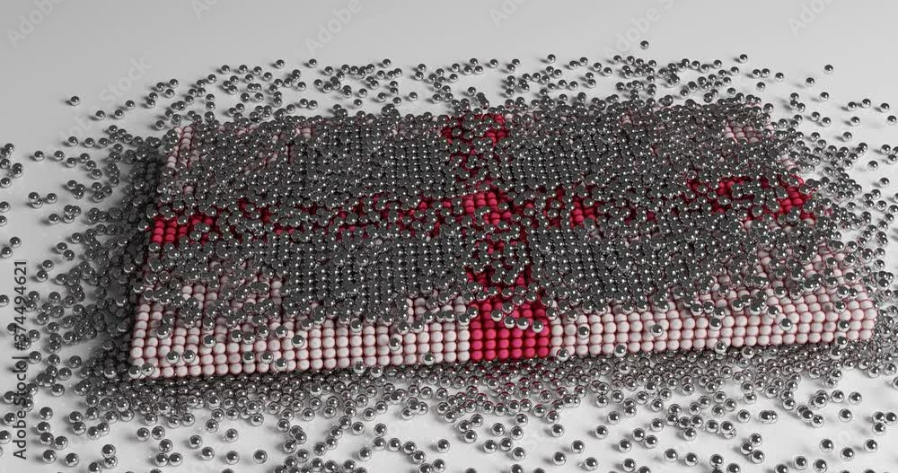 Flag of England - Europe. A number of 4087 little spheres are ...