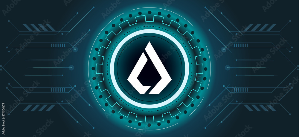 Lisk LSK logo with crypto currency themed circle background design ...