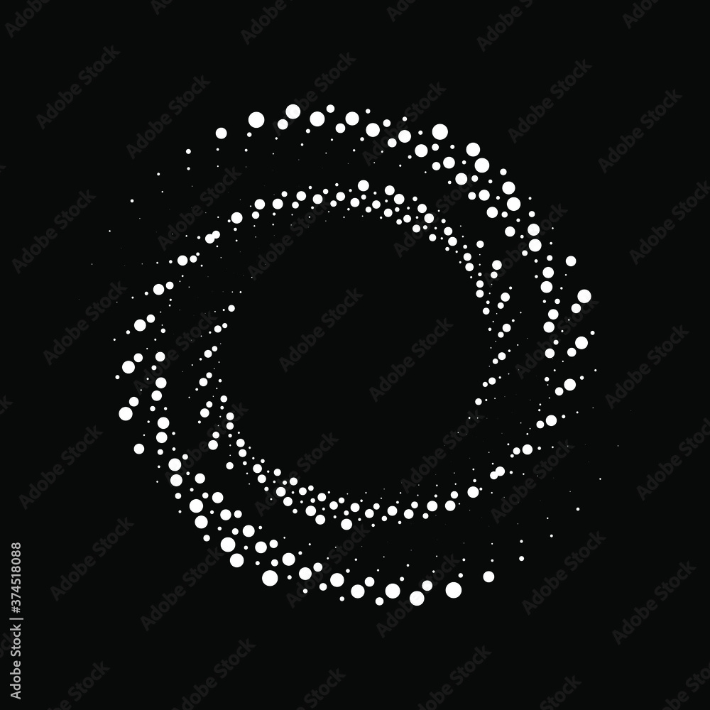 White spiral vector halftone dotted stripes. Geometric art. Trendy ...