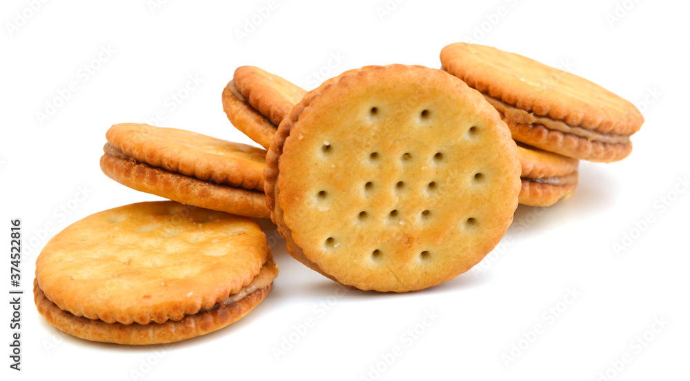 Stack of peanut butter crackers Stock Photo | Adobe Stock