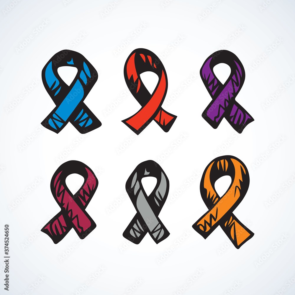 Vetor de Aid ribbon logo. Vector drawing do Stock | Adobe Stock