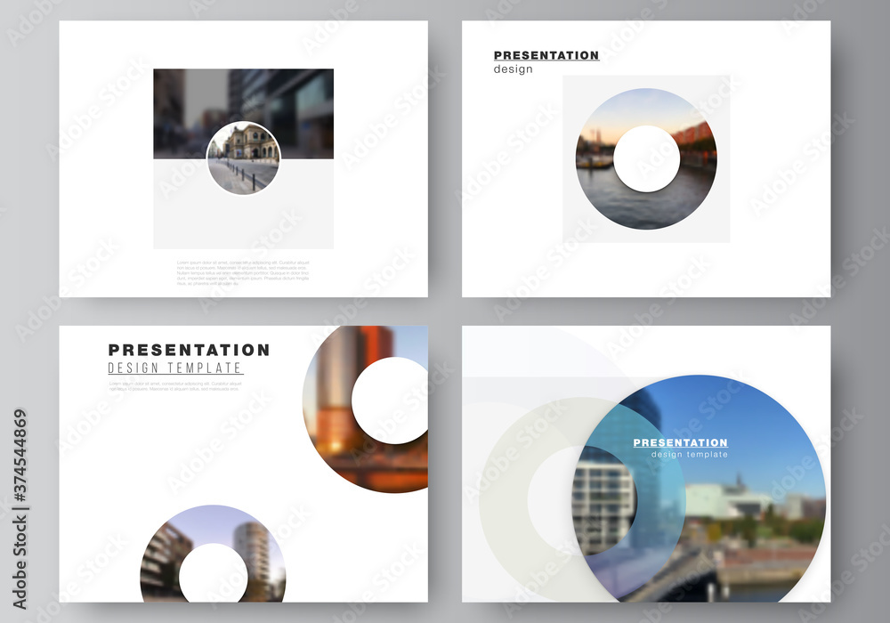 Vector layout of the presentation slides design business templates ...