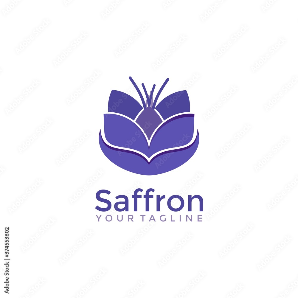 Saffron logo , flower of saffron logo vector template Stock Vector ...
